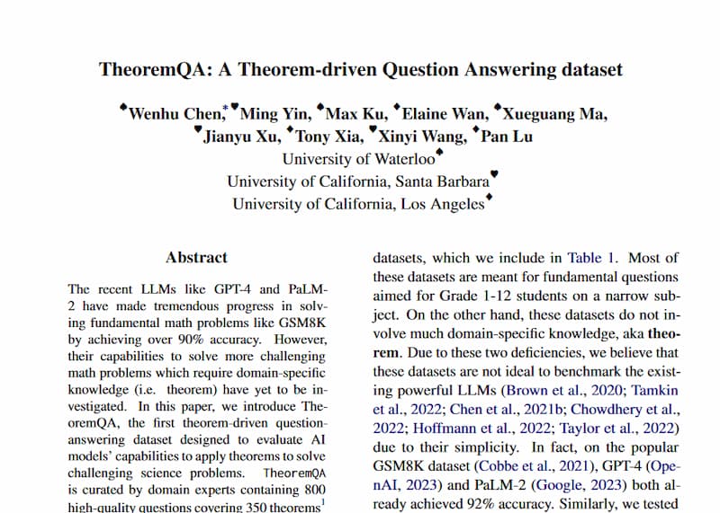 Descubriendo TheoremQA: Un Desafío Matemático para los Modelos de Inteligencia Artificial ...